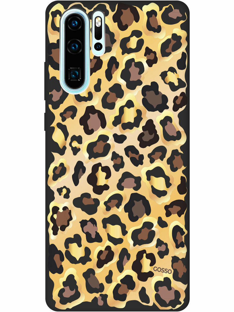 Ультратонкая защитная накладка Soft Touch для Huawei P30 Pro с принтом "Cheetah" черная