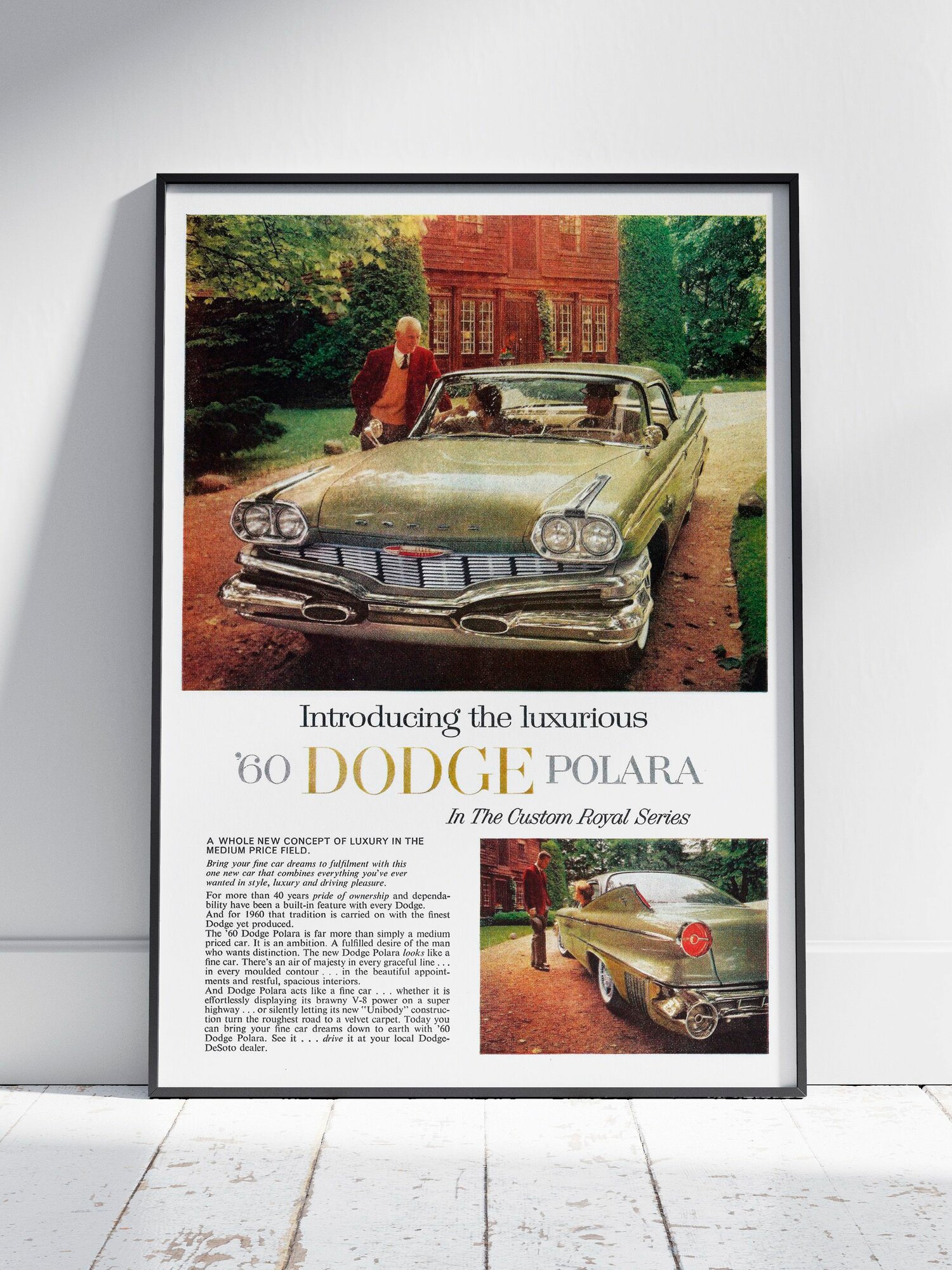 Плакат на стену для интерьера Легенды Авто (Додж Полара - Dodge Polara) - Постер по машине формата A4 (21x30 см)