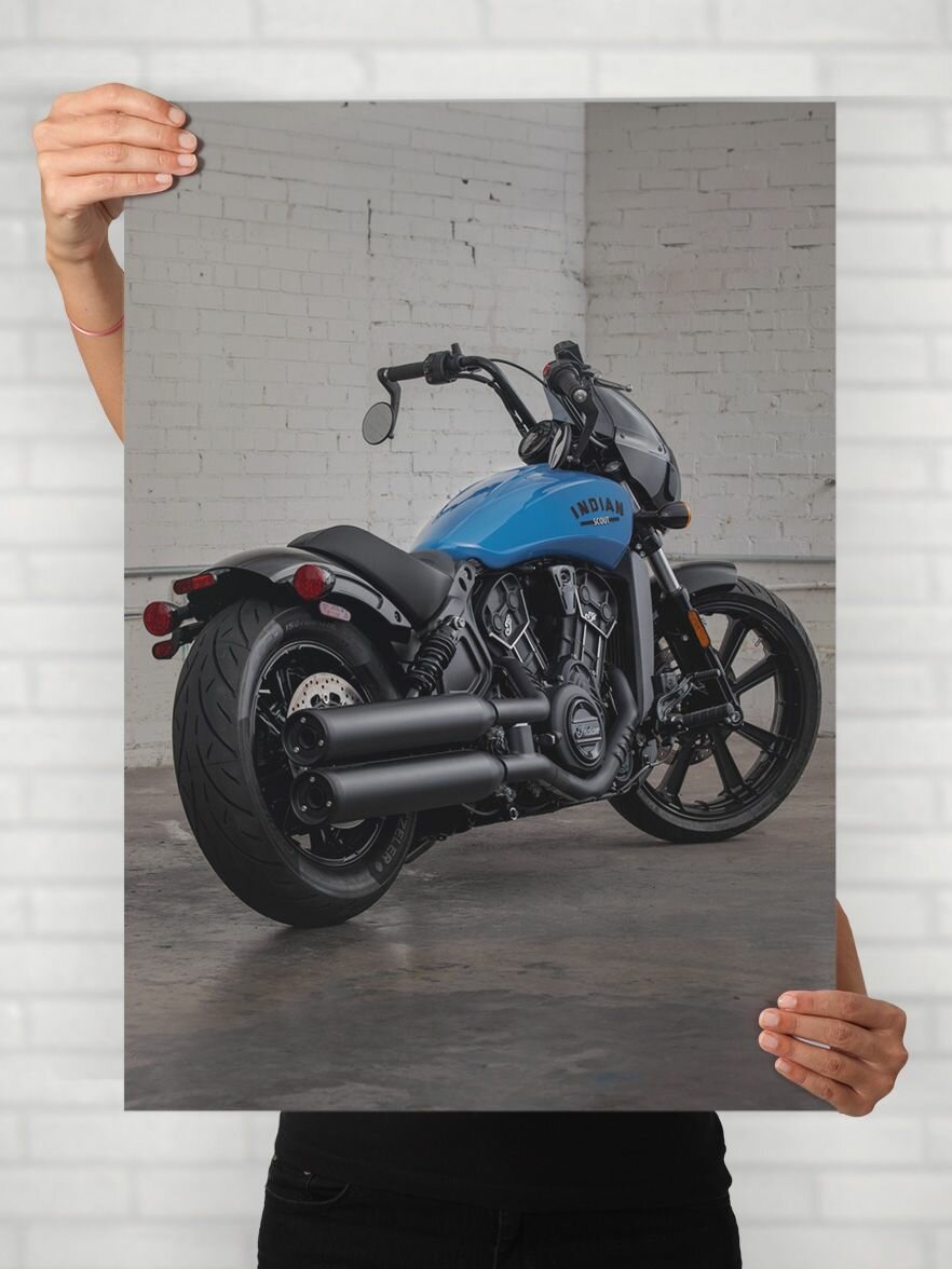 Плакат на стену для интерьера Авто и Мото (Индиан Скаут - Indian Scout 2) - Постер по транспорту формата A2 (42x61 см)