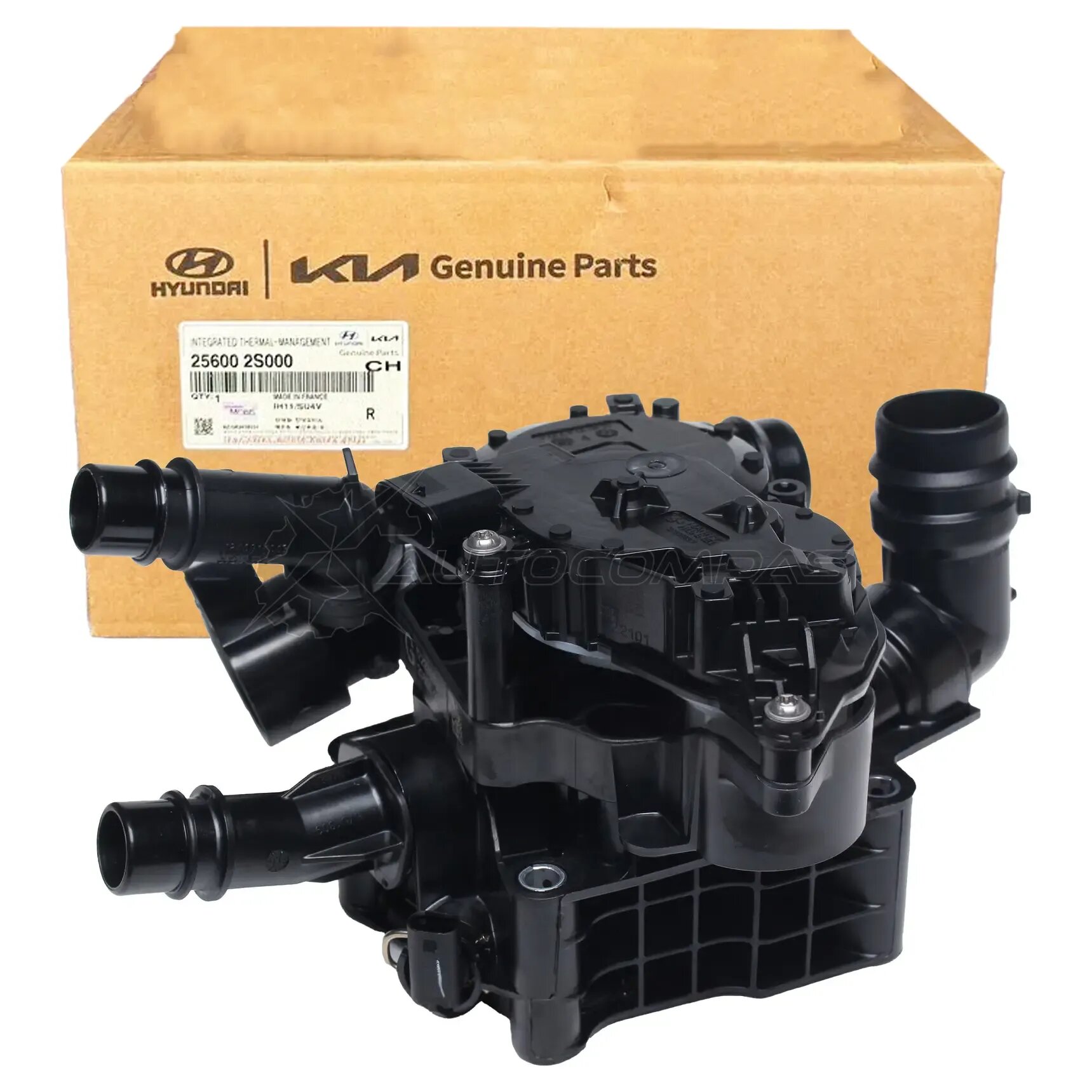 Термостат с корпусом Hyundai Santa Fe Sonata Tucson Kia K5 K8 Sorento Sportage 2020 256002S000 TJE4N J 1HNV