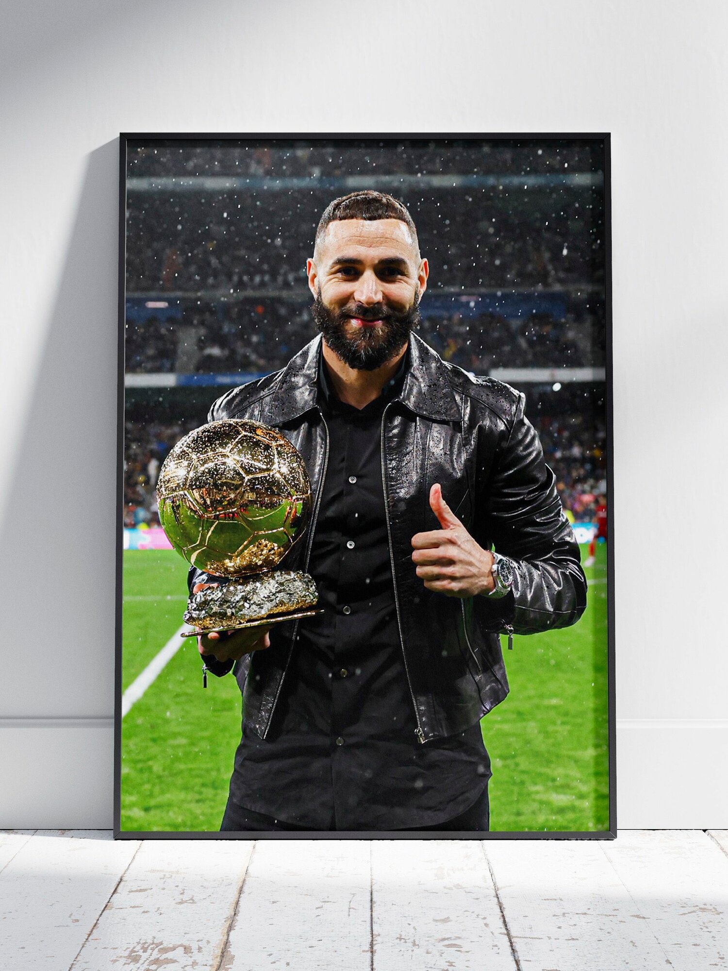 Плакат на стену для интерьера Реал Мадрид (Карим Бензема - Karim Benzema 3) - Постер по спорту и физической активности формата A4 (21x30 см)