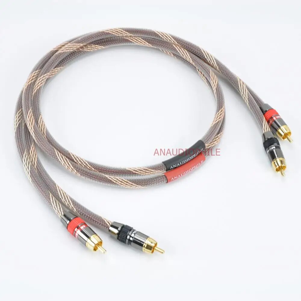 Hi-Fi пара 4N OFC RCA кабель Высокое качество RCA аудио кабель по индивидуальному заказу для ТВ CD усилитель предусилителя
