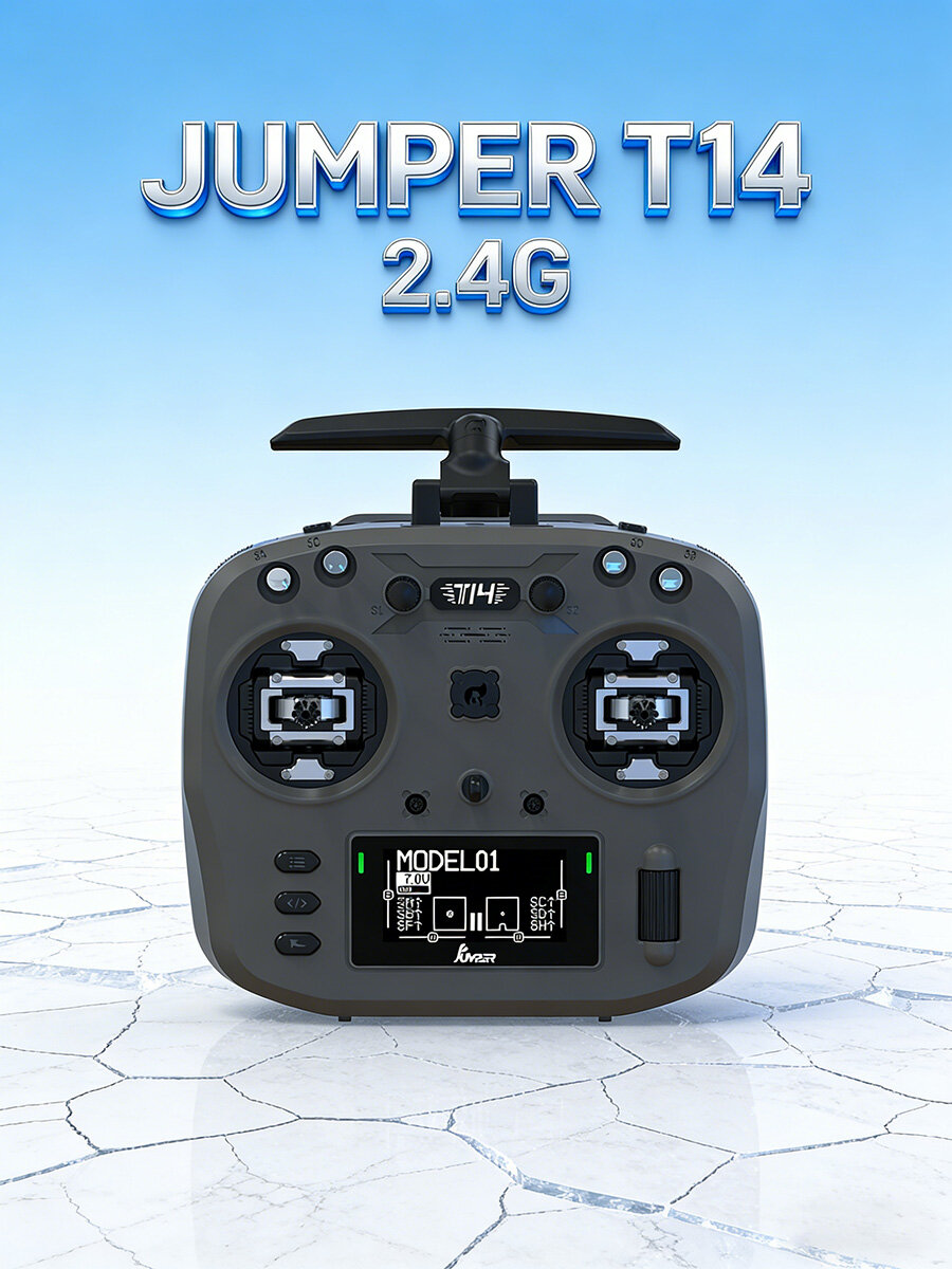 Джойстик для авиасимуляторов Jumper T14 ELRS 2.4G Hall 1000мВт передатчик для радиоуправляемых моделей и хобби