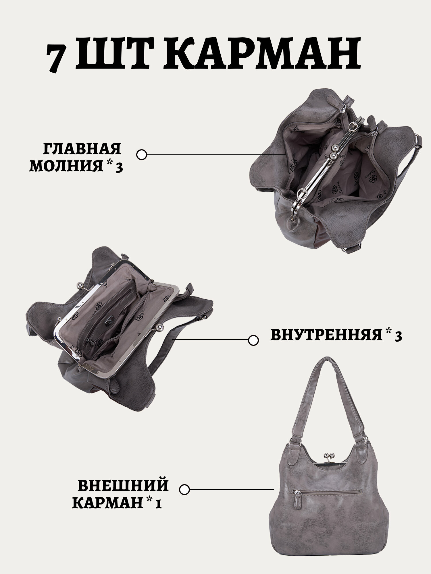 Сумка Sassa, коричневый — фото 1
