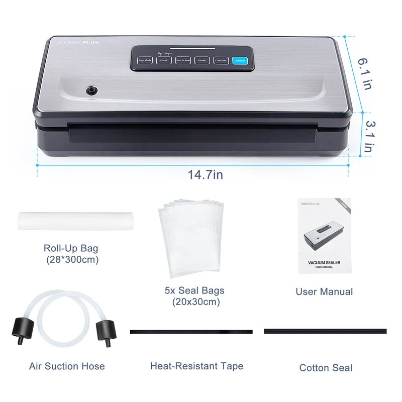 Вакуумный упаковщик INKBIRD INK-VS02, EU Plug