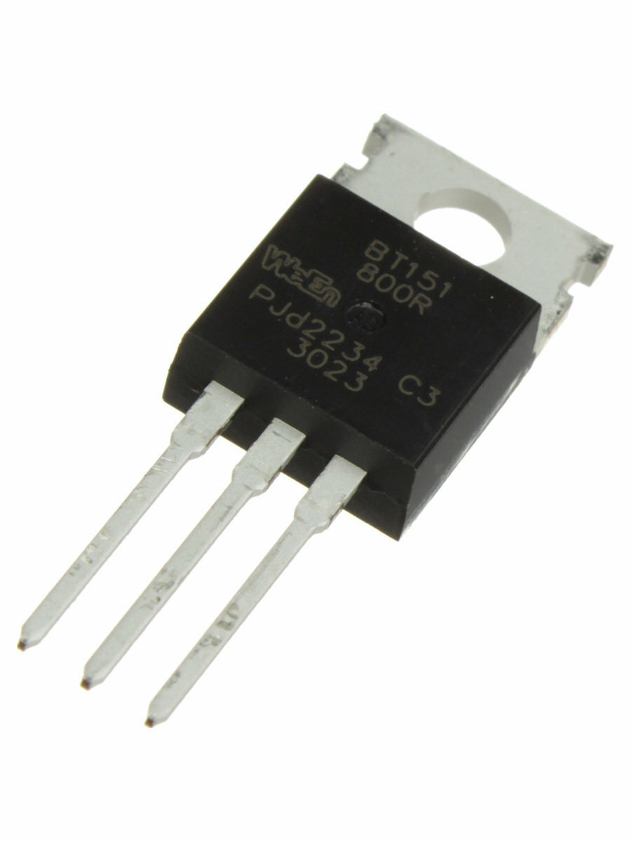 Тиристор BT151-800R TO-220AB WeEn (упаковка 2шт) 800В 12А 15мА