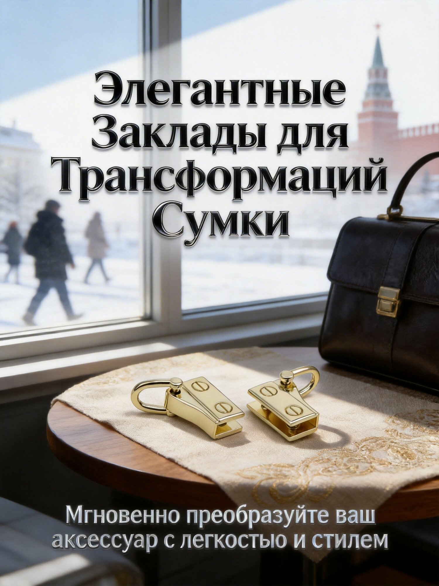 1 пара боковых зажимов для трансформации сумки, крепления из сплава, цвет как показано