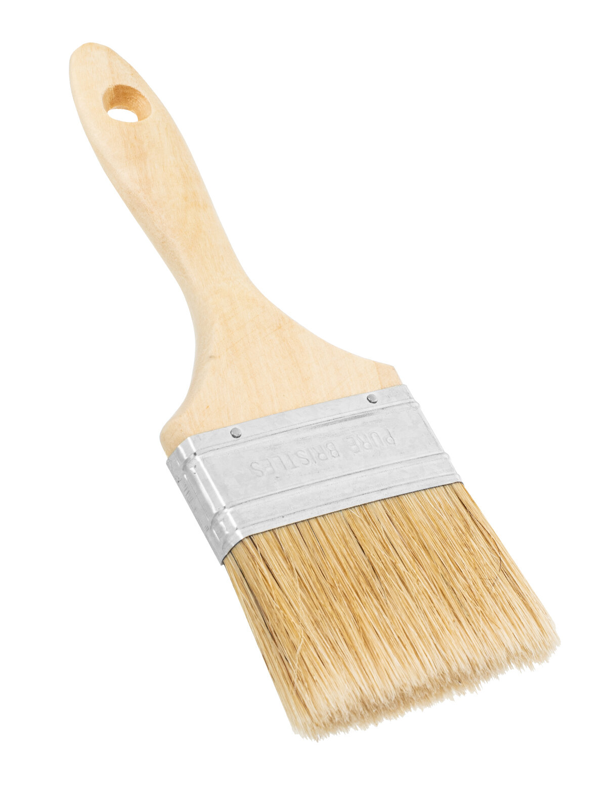 Кисть плоская MTX "Евро" 3" натуральная щетина, деревянная ручка 83056