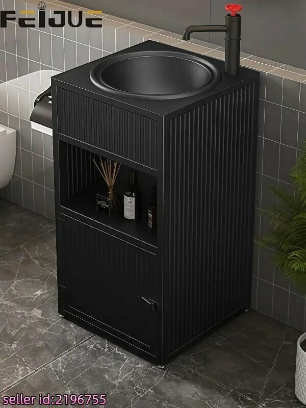 Напольная раковина для ванной комнаты, нержавеющая сталь 304, Зеркало в комплект не входит.