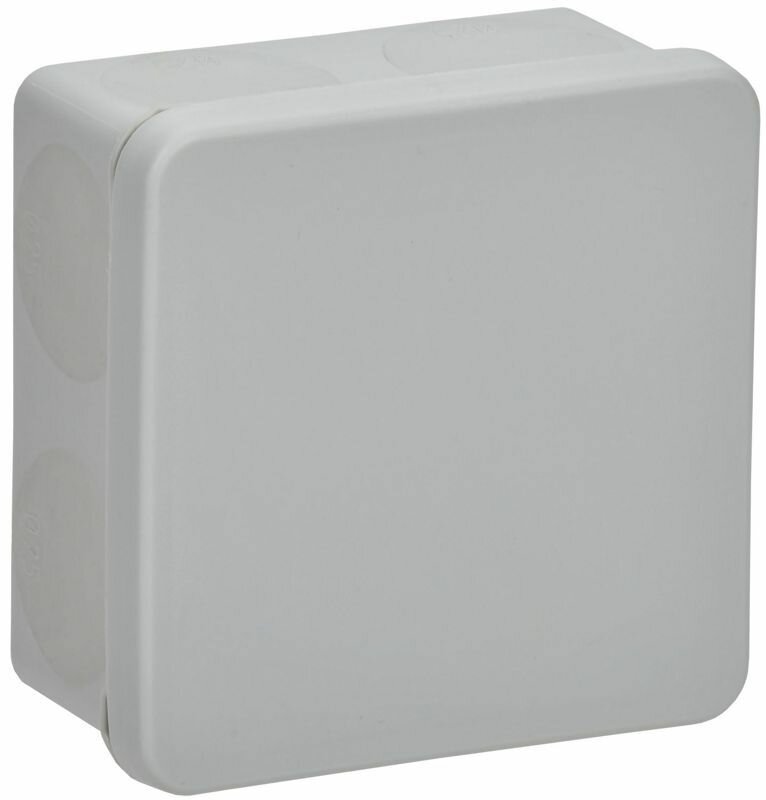 Коробка распаячная ОП КМ42435 80х80х40мм IP67 8 вводов сер. IEK UKO21-080-080-040-K41-66