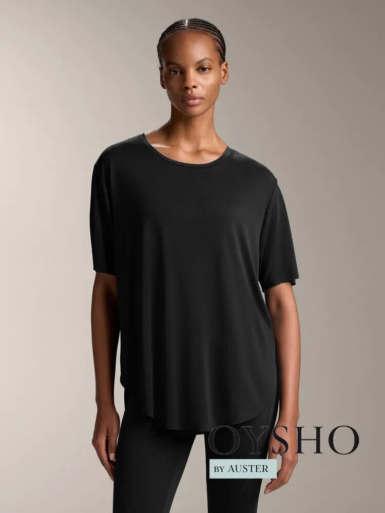 Футболка Oysho MODAL BLEND SHORT-SLEEVED T-SHIRT