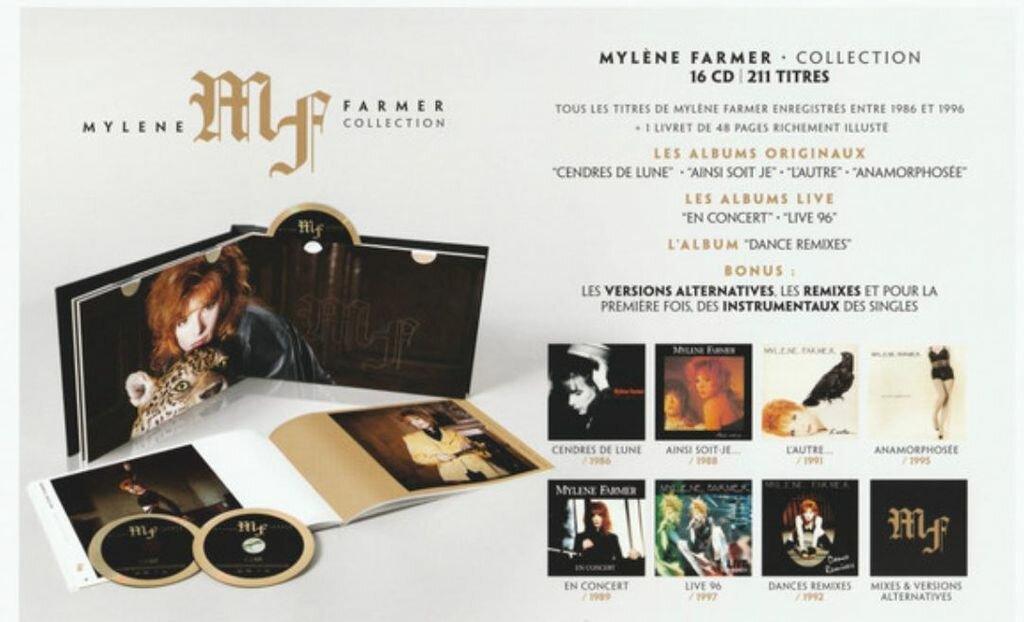 Фирменное издание Mylene Farmer - Collection 1986-1996 Deluxe BOX 16-CD