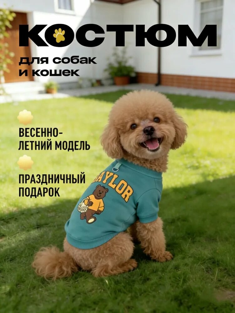 Куртка для собак маленьких и средних размеров, свитер, коричневый, размер XS-L