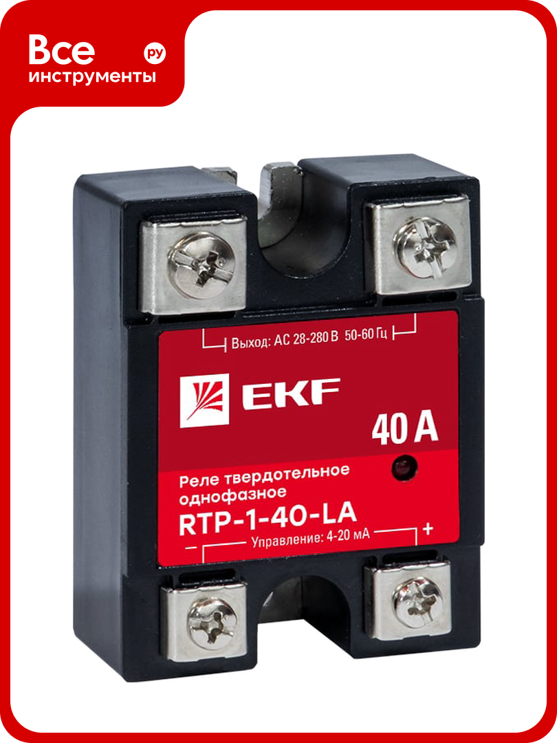 Твердотельное реле EKF однофазное с регулированием 4-20мА RTP-40-LA PROxima rtp-1-40-la