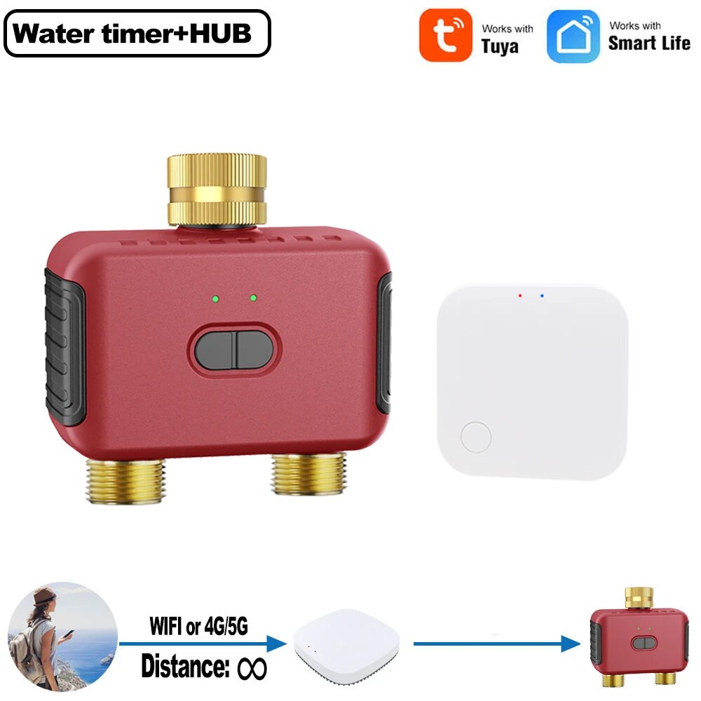 Wi-Fi Таймер полива 2 зоны, Цвет: 1PCS-GX03-HUB