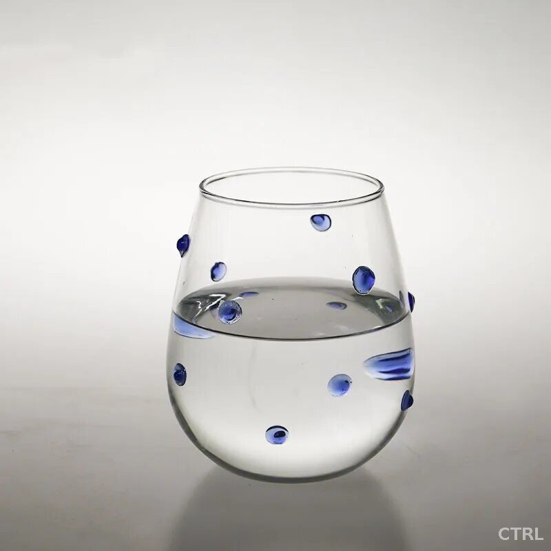 Стеклянная чашка Blue Irregular Dot blueСтеклянная чашка Blue Irregular Dot blue