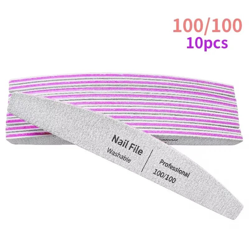 Пилка для ногтей 100/180 Grit, 10шт