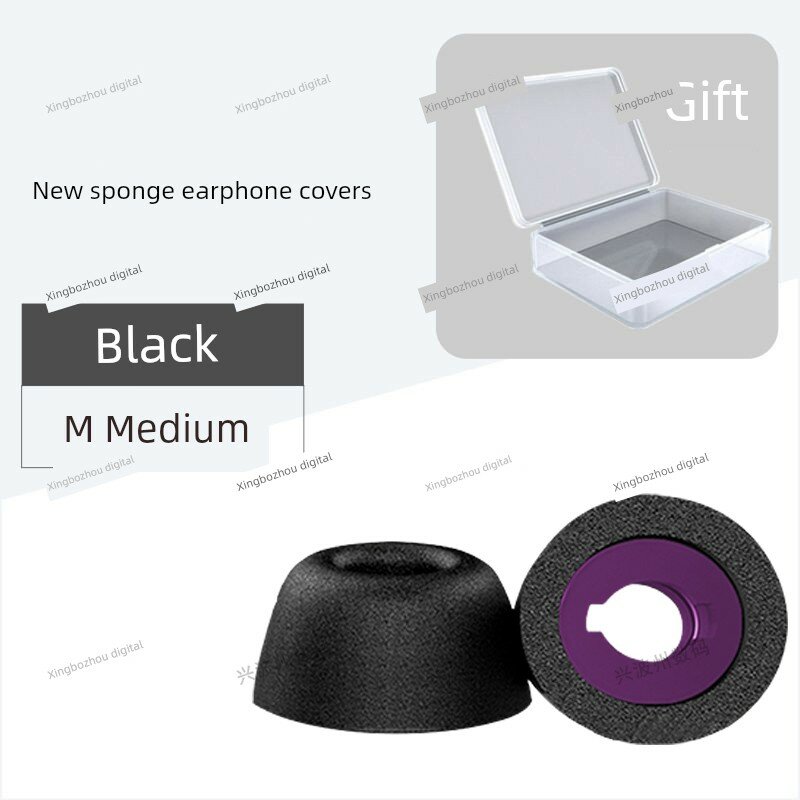 Премиальные вкладыши из памятной пены для наушников Bose QC2/3 - Черный, средний размер, 3 пары