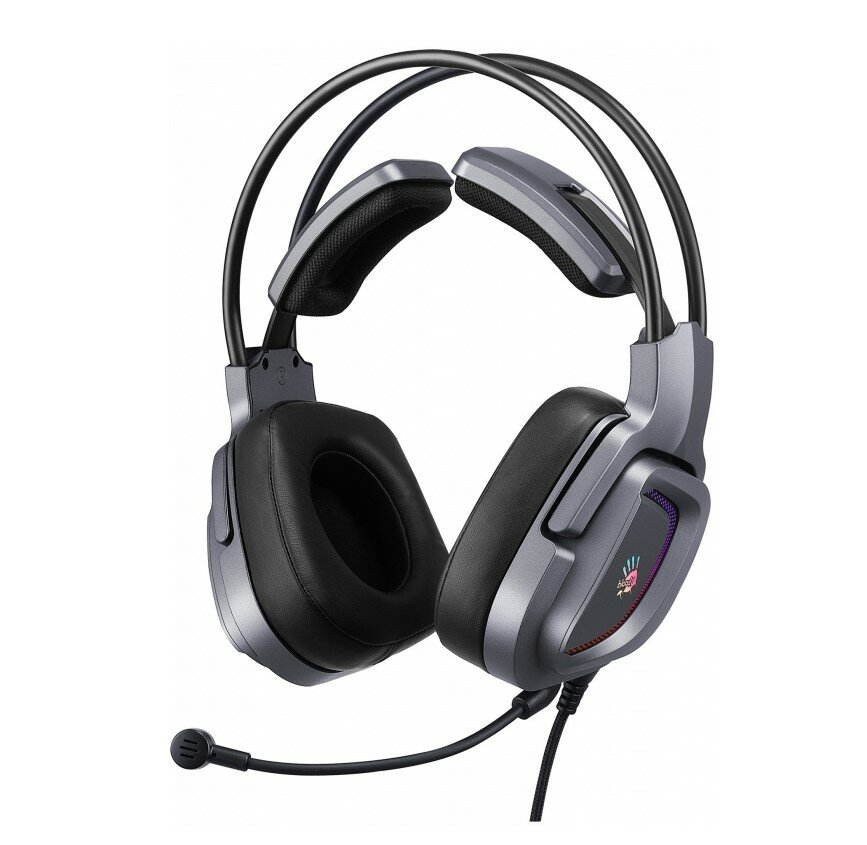 Игровые наушники A4tech Bloody G575, проводные (USB), серый