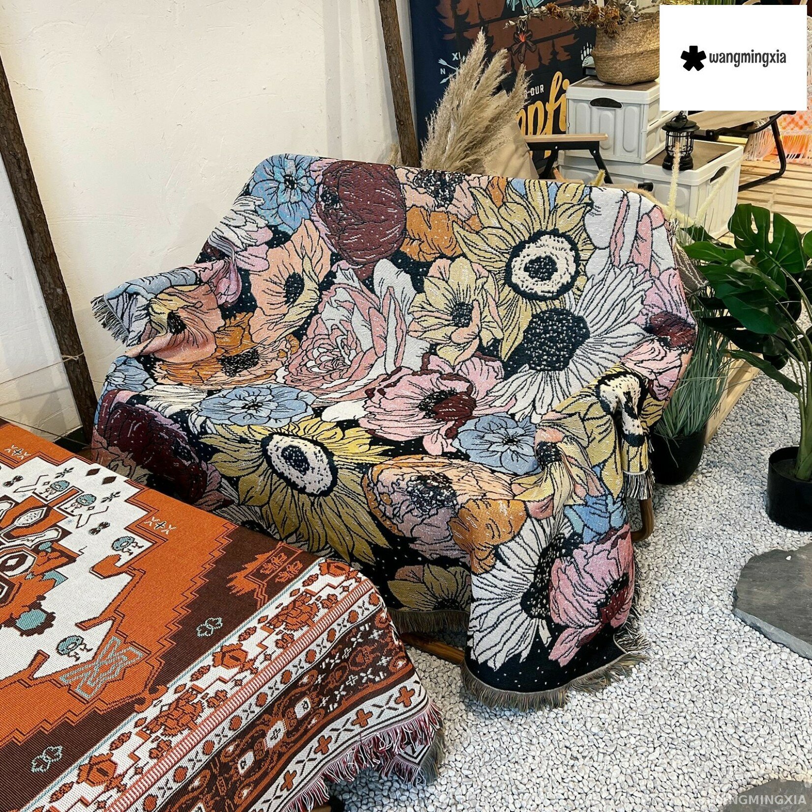 Эксклюзивное многофункциональное одеяло Ins для кемпинга сна дивана и отдыха на открытом воздухе выполнено в богемном стиле