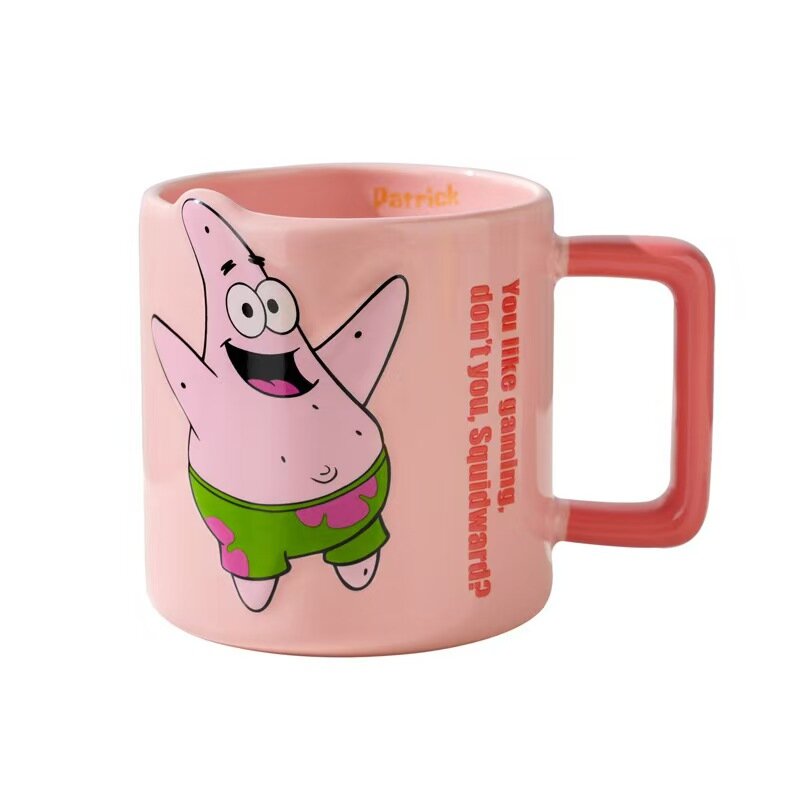 Кружка Gift Mug "Сквидвард", для СВЧ и посудомойки, керамическая, с ложкой, голубая