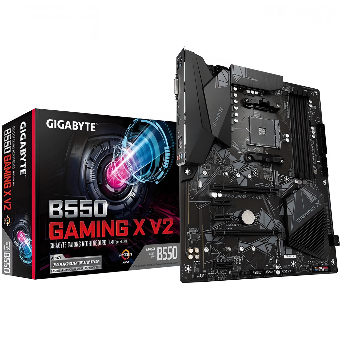 Материнская плата GIGABYTE B550 GAMING X V2 1.3 (AM4/AMD B550/4xDDR4/2xPCI-Ex16/2xM.2/SB7.1/GLAN/DVI-D/HDMI/ATX)