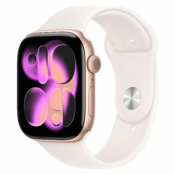 Смарт-часы Apple Watch 11 46mm розовое золото Light Blush Sport Band