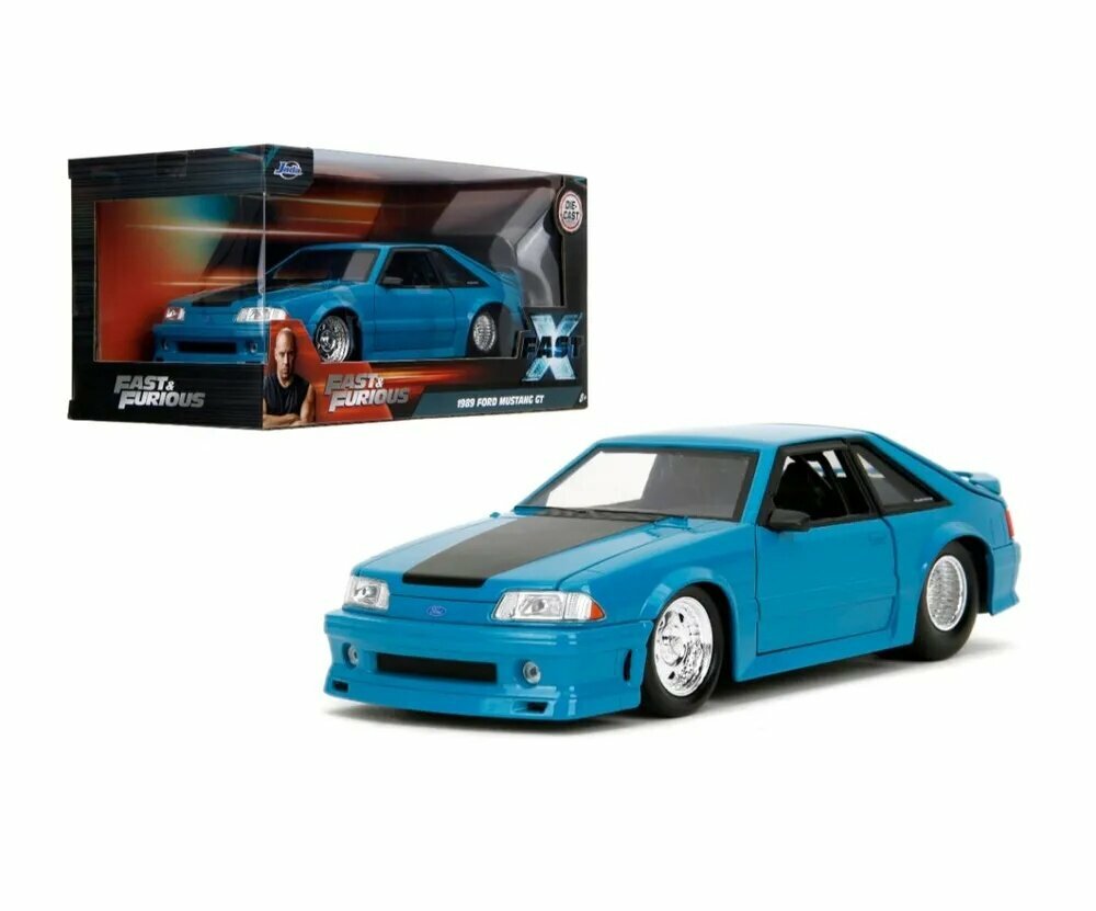 Машинка Fast and Furious Jada Форсаж 1:24 -1989 Ford Mustanc GT