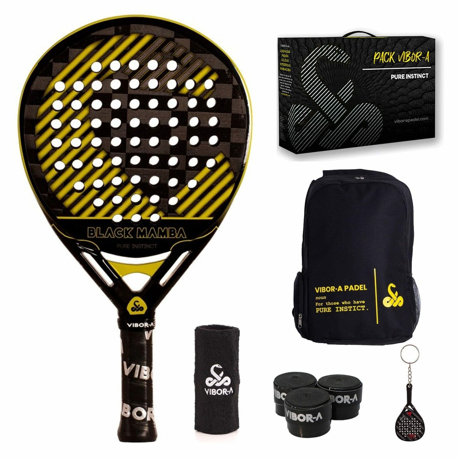 DECATHLON набор для падел тенниса Decathlon Vibor-a Black Mamba Evo Pro Black, многоцветныи