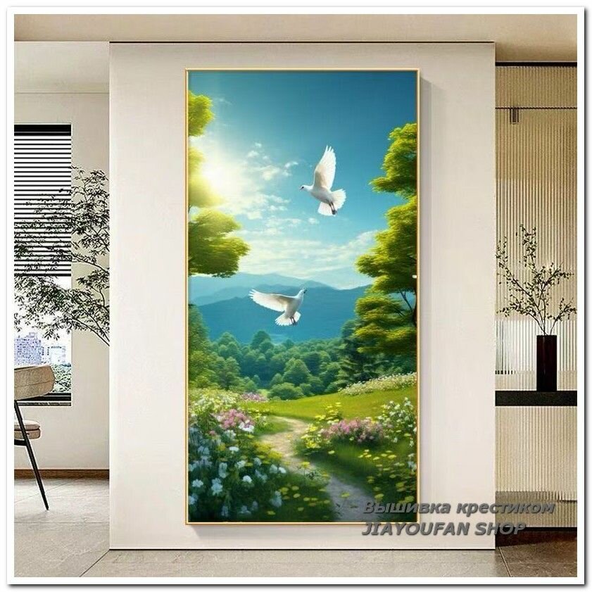 Набор для вышивания крестом, 11 Канiteй (11CT), канва 60x110 см, готовая вышивка 50x100 см