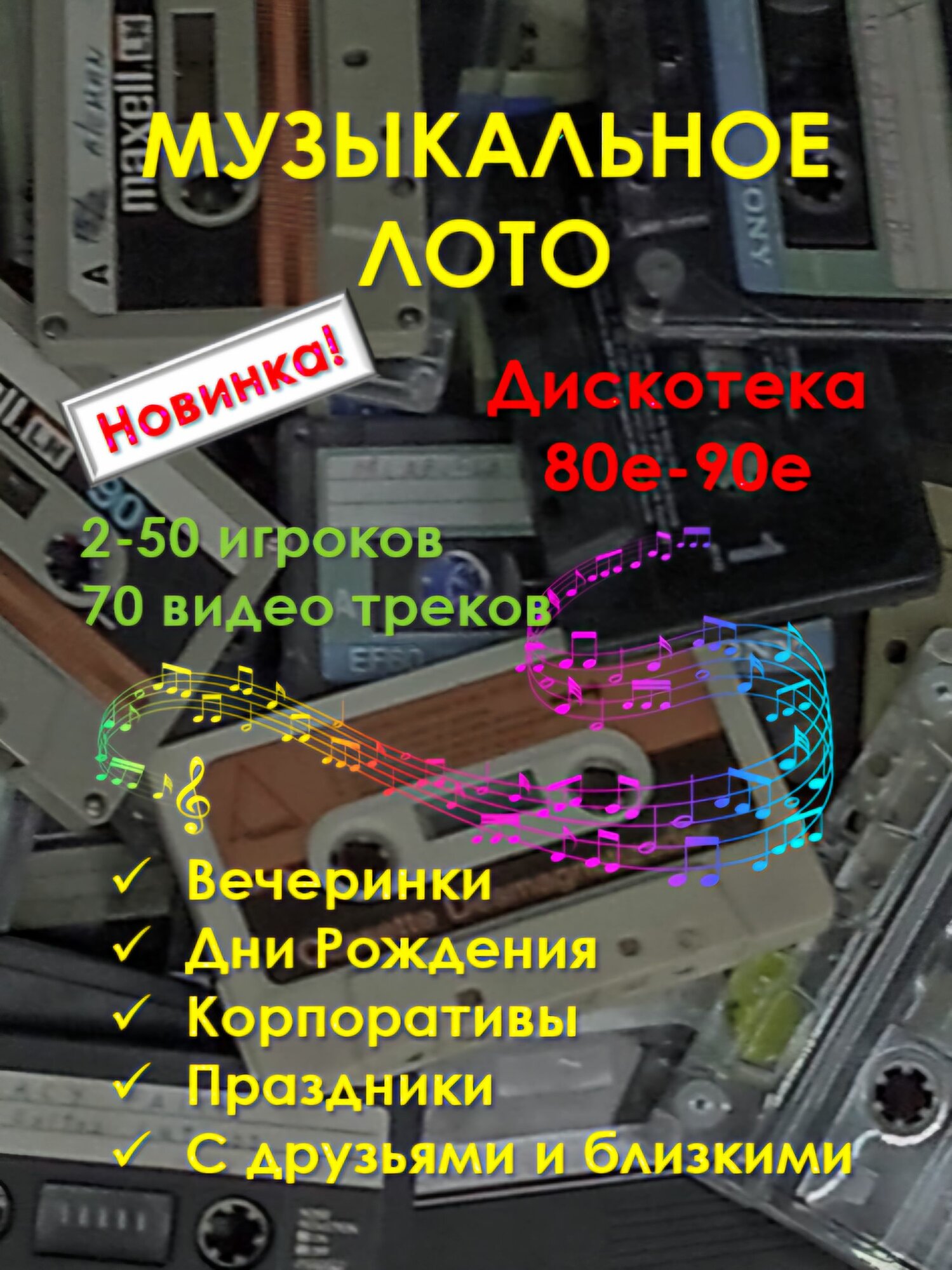 Игра Музыкальное Лото Дискотека 80-90е_Инструкция