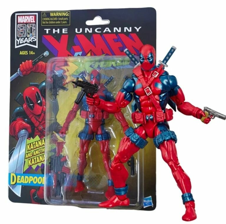 Коллекционная экшн фигурка с аксессуарами серия "Marvel Legends 80 years". "Дэдпул" (Deadpool). Производство "Hasbro"