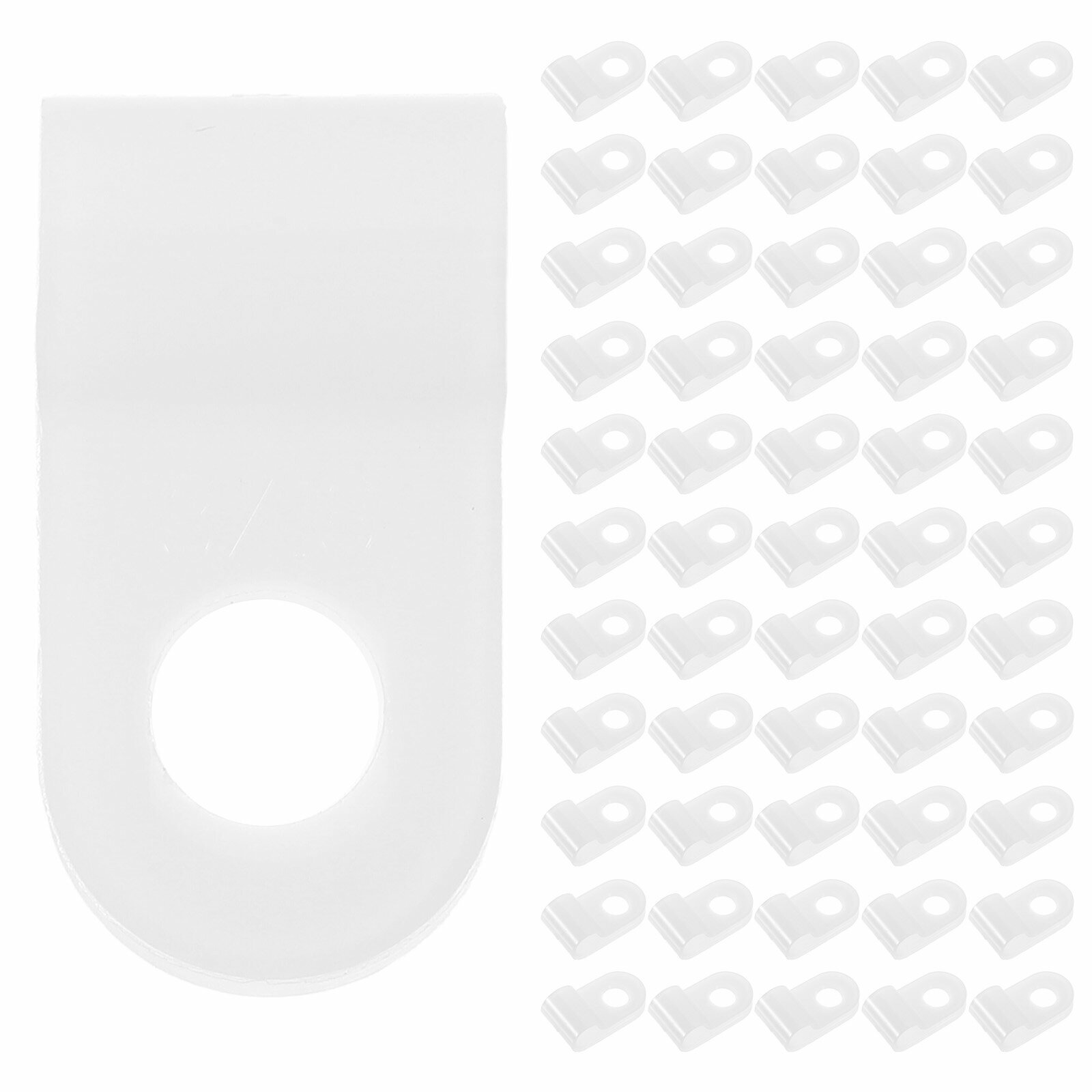 Белые пвх клипсы для организации кабелей, 100 штук, для крепления телефонных и электрических проводов