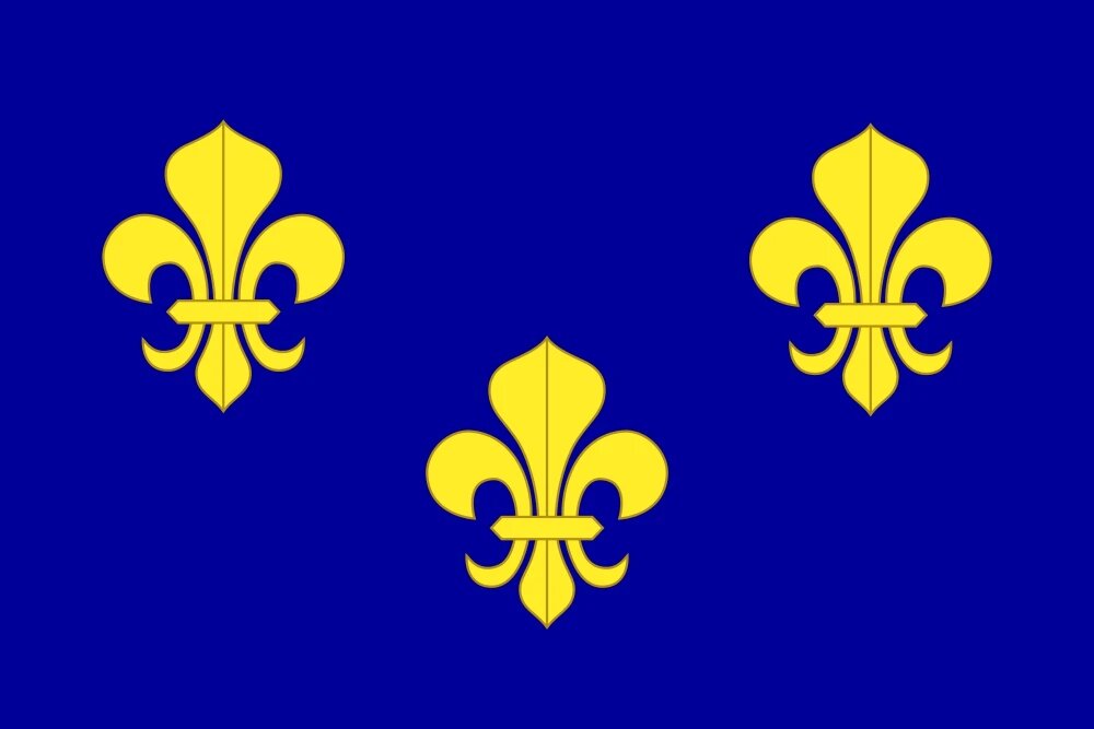 Флаг Франции с лилиями, 90х150 см, France 1365