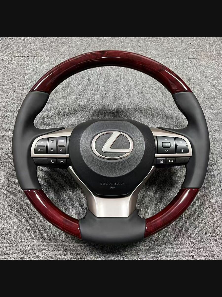 Рулевое колесо из углеродного волокна и красного дерева, модифицированное для Toyota Corolla Camry Prado LC300