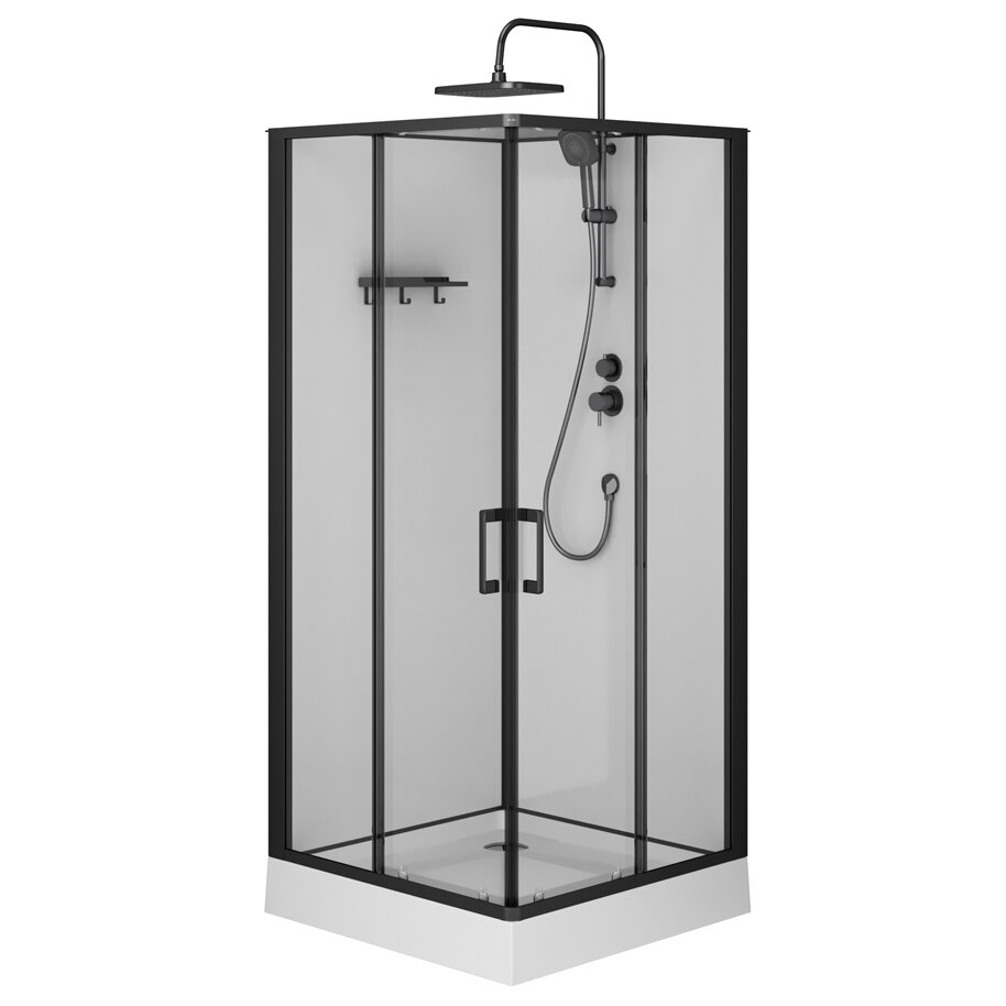 Душевая кабина Am.Pm Above90х90 W9XC-403-9090BT черный матовый
