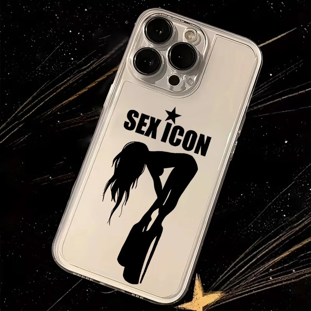 Чехол для iPhone 16 Pro Max Sex Icon, прозрачный