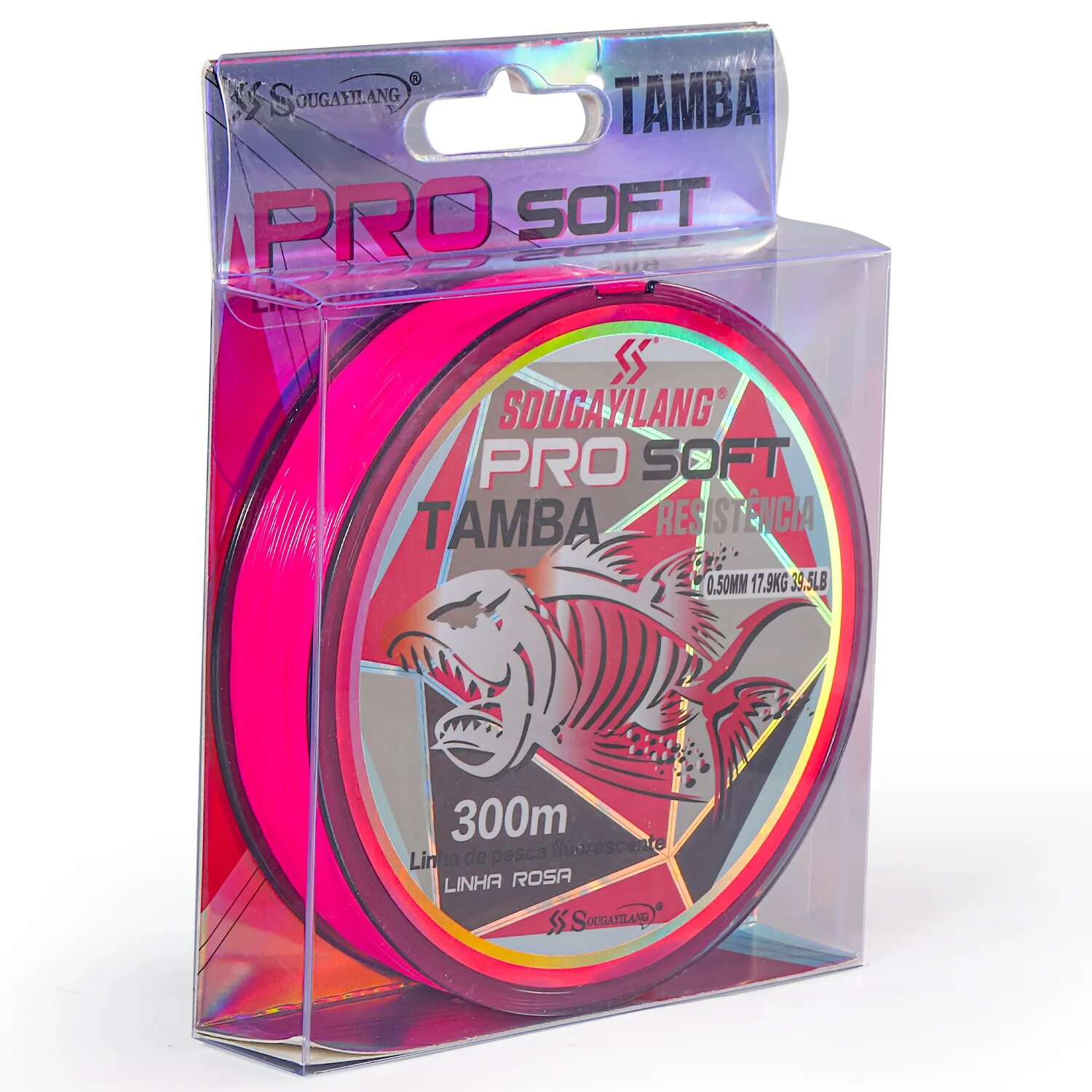 Рыболовная леска Sougayilang Pro Soft Tamba 300м, 0.40mm, Розовый