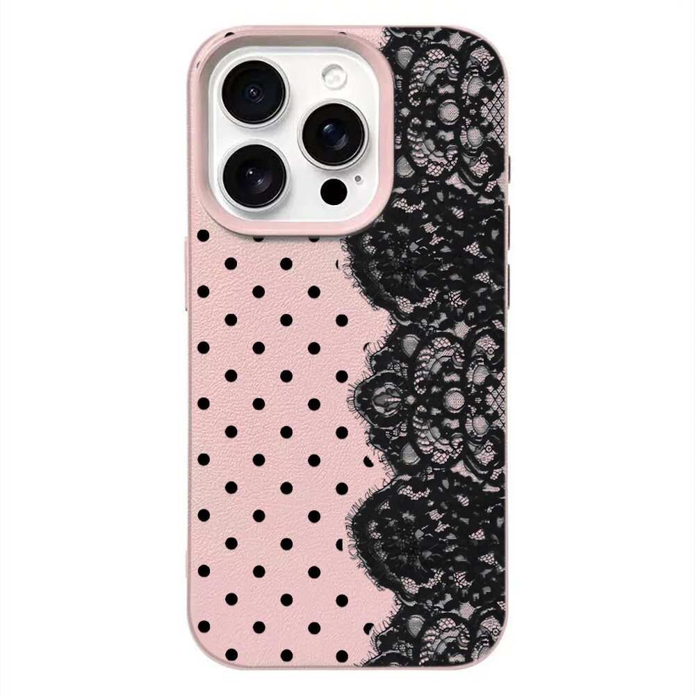 Черный чехол для телефона с кружевными вставками и флагом США для iPhone 17 Air, 16, 16e, 15 Plus, 14, 13, 12, 11 Pro Max, защитный, с защитой от отпечатков пальцев