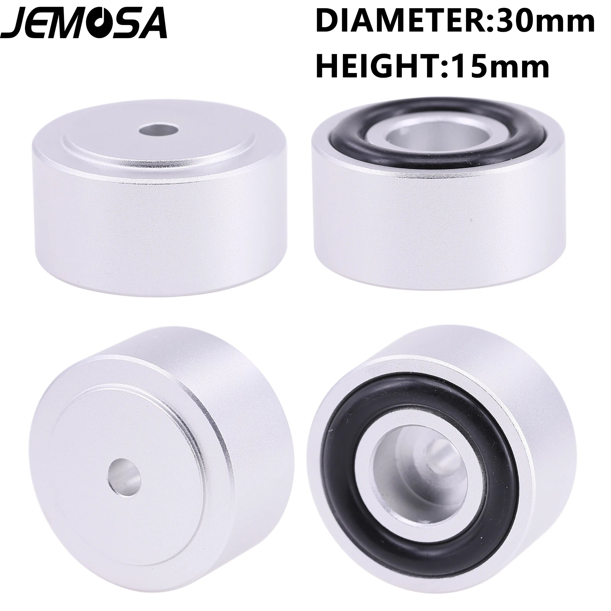 Ножки для усилителя JEMOSA 30*15 мм 4 шт. Silver 30X15 4PCS