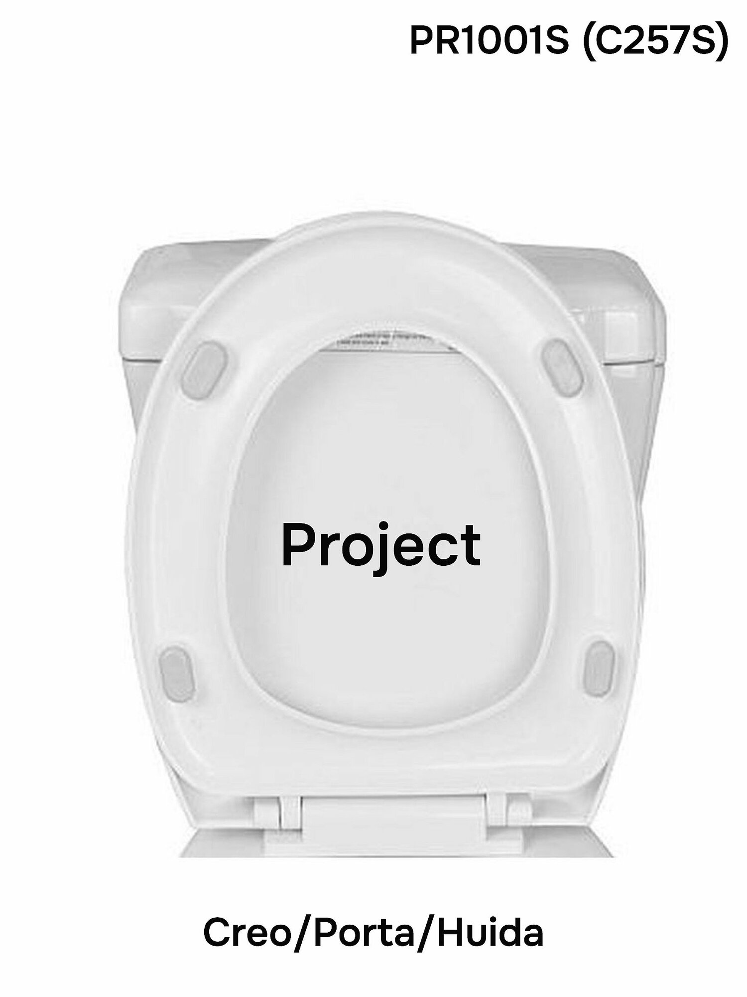 Сиденье для унитаза крышка к унитазу Creo porta huida Project PR1001S (C257S) микролифт
