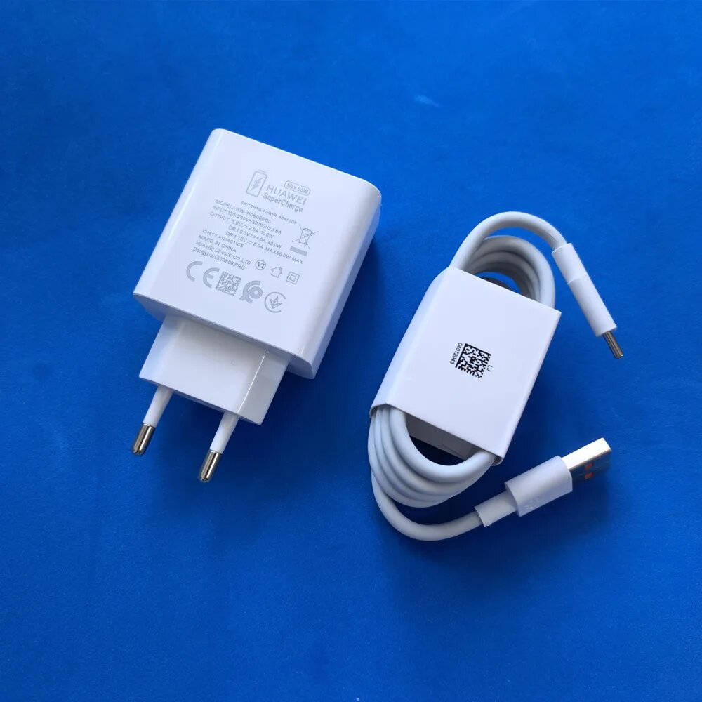 HUAWEI 66W EU зарядное устройство + Type-C кабель 1м