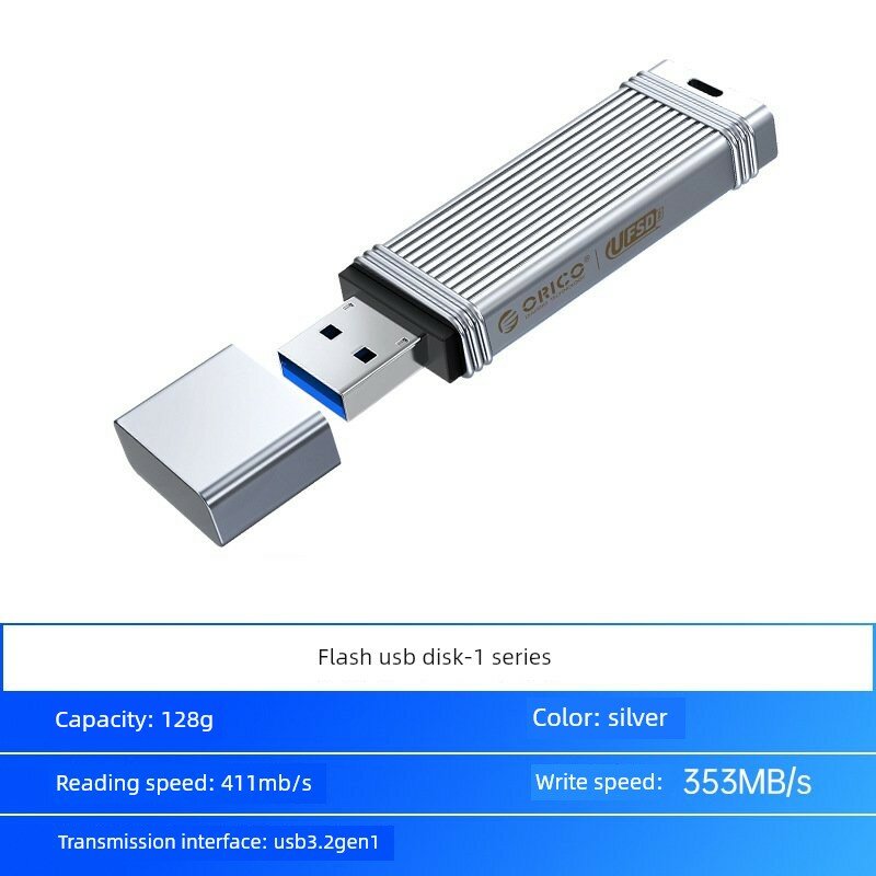 ORICO 128 ГБ твердотельный флеш-накопитель USB-A быстрая передача данных для ПК и мобильных устройств