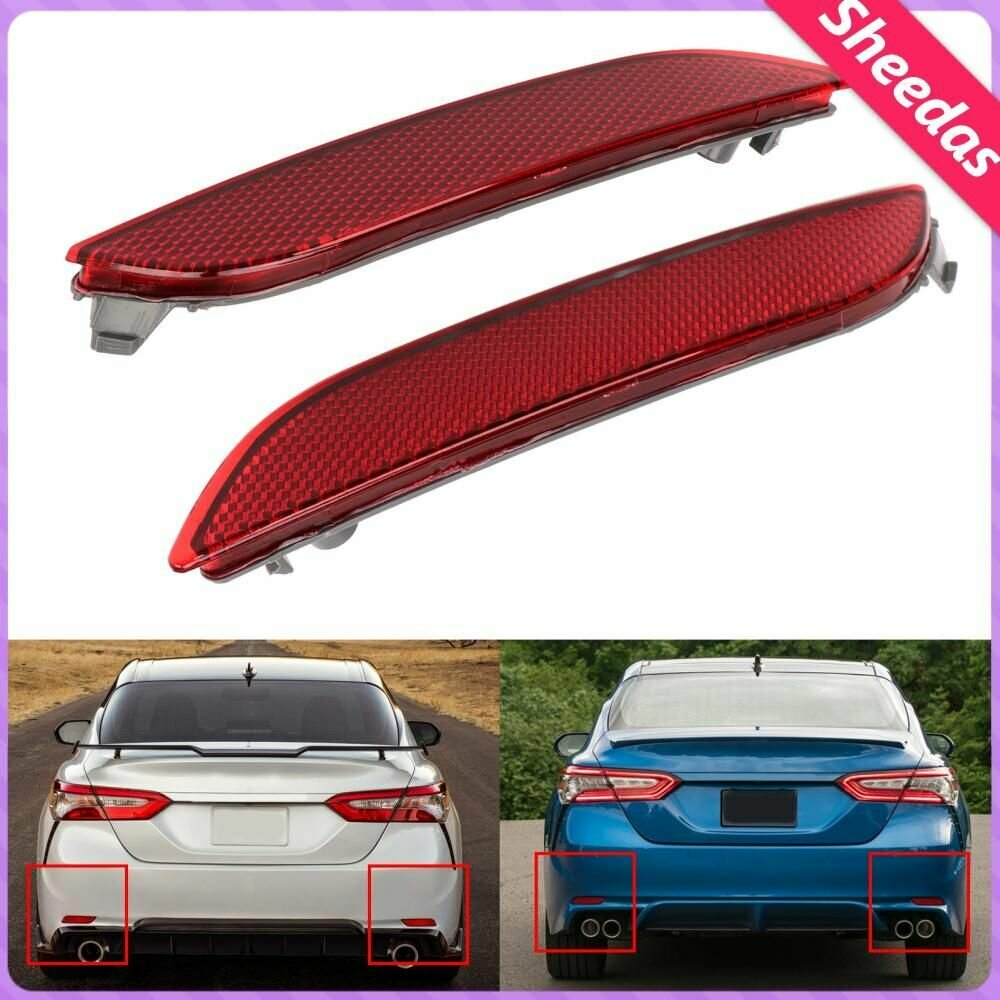 Задний бамперный отражатель для Camry 2018+ — красный, замена заднего бампера, установка без проблем, пара PMMA/ABS