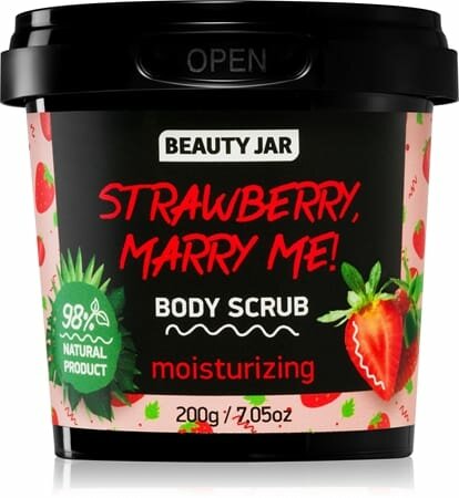 Скраб beauty jar strawberry, marry me, клубничный, 200 г
