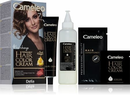Краска для волос Delia Cosmetics Cameleo Omega, оттенок 7.3 ореховый