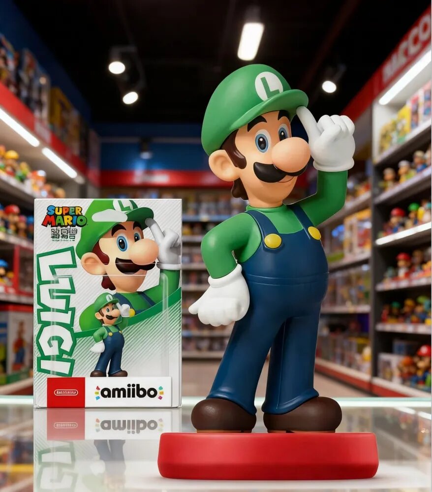 Nintendo Amiibo Луиджи Коллекция Супер Марио, фигурка 8 см, новая, в упаковке