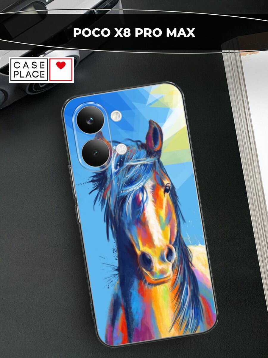 Чехол на Poco X8 Pro Max / Поко X8 Про Макс с принтом Лошадь арт 3