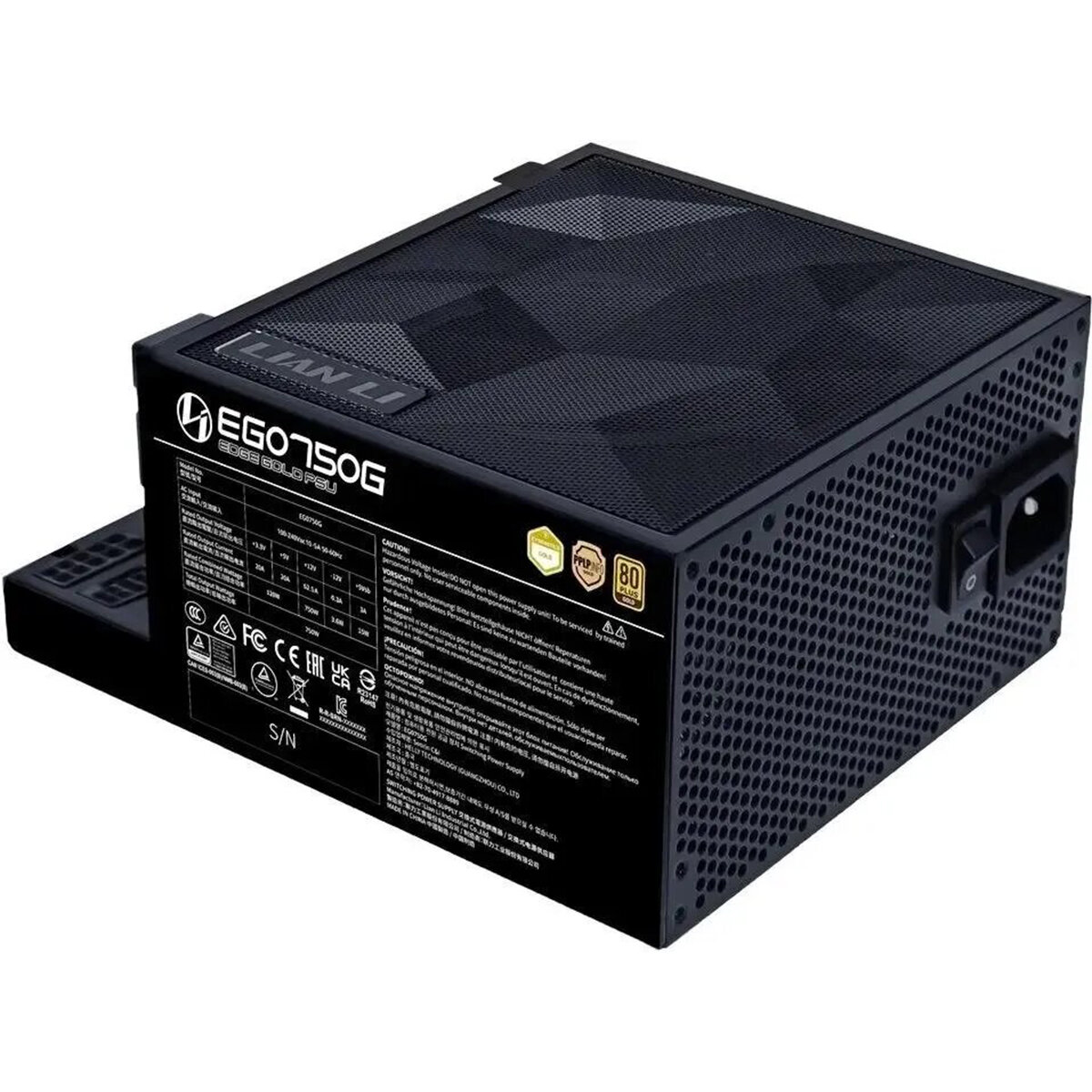 Блок питания Lian Li EDGE750G + HUB (G9P.EG0750G.B000.RU) черный, ATX 750W, 80 PLUS GOLD, 120мм
