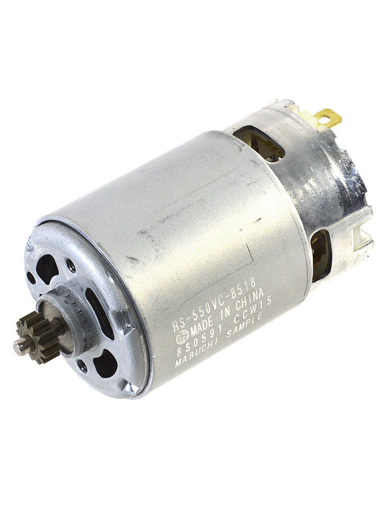 Двигатель с шестерней MABUCHI MOTORRS 550VC-8518, Z13 для дрели-шуруповерта аккумуляторной ЗУБР DL-12 A5